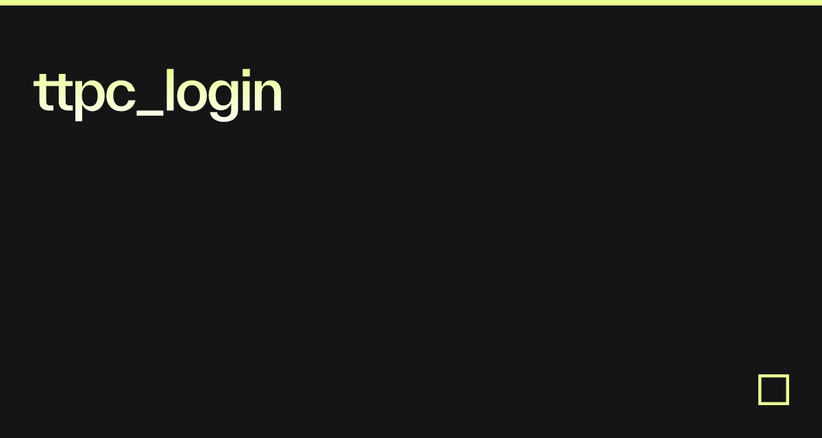ttpc_login - Codesandbox