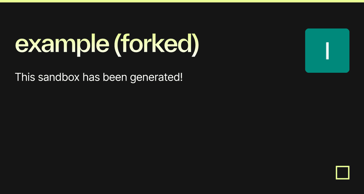example (forked) - Codesandbox