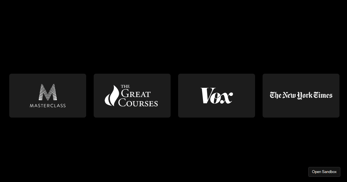 Channel Style Hover Effect (forked) - Codesandbox