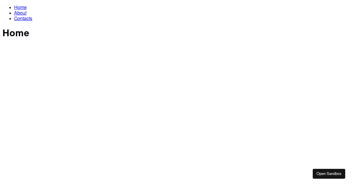 React Router Dom Example Codesandbox