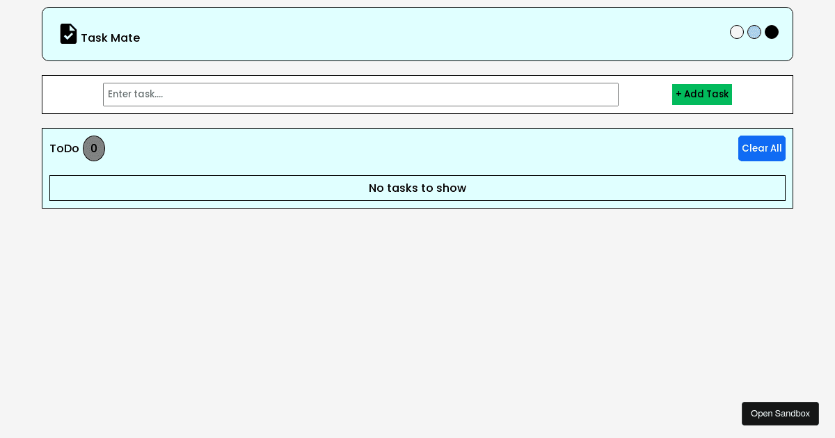 Task Mate project - Codesandbox