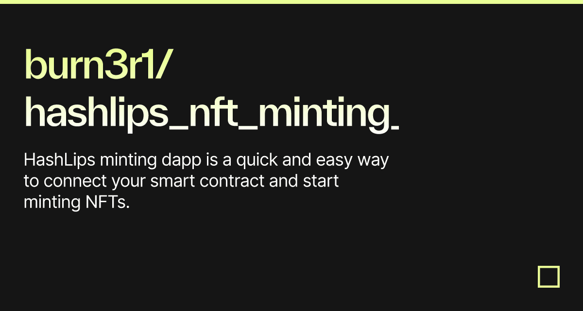 burn3r1/hashlips_nft_minting_dapp - Codesandbox
