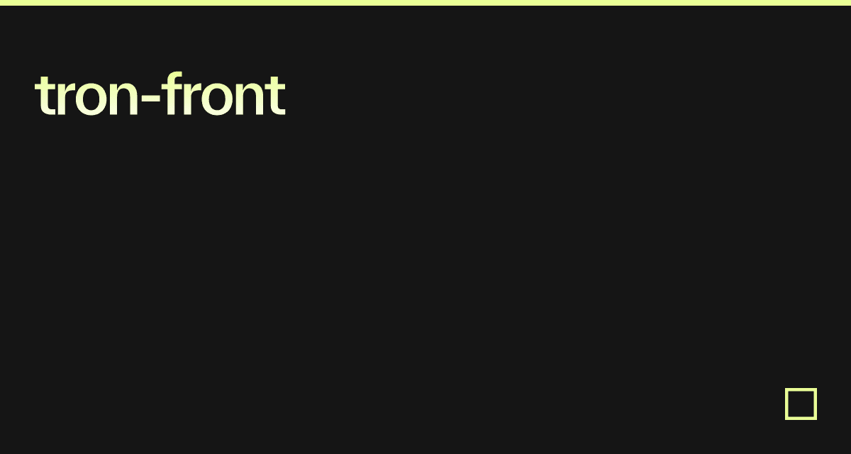 tron-front - Codesandbox