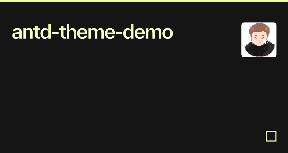 antd-theme-demo - Codesandbox