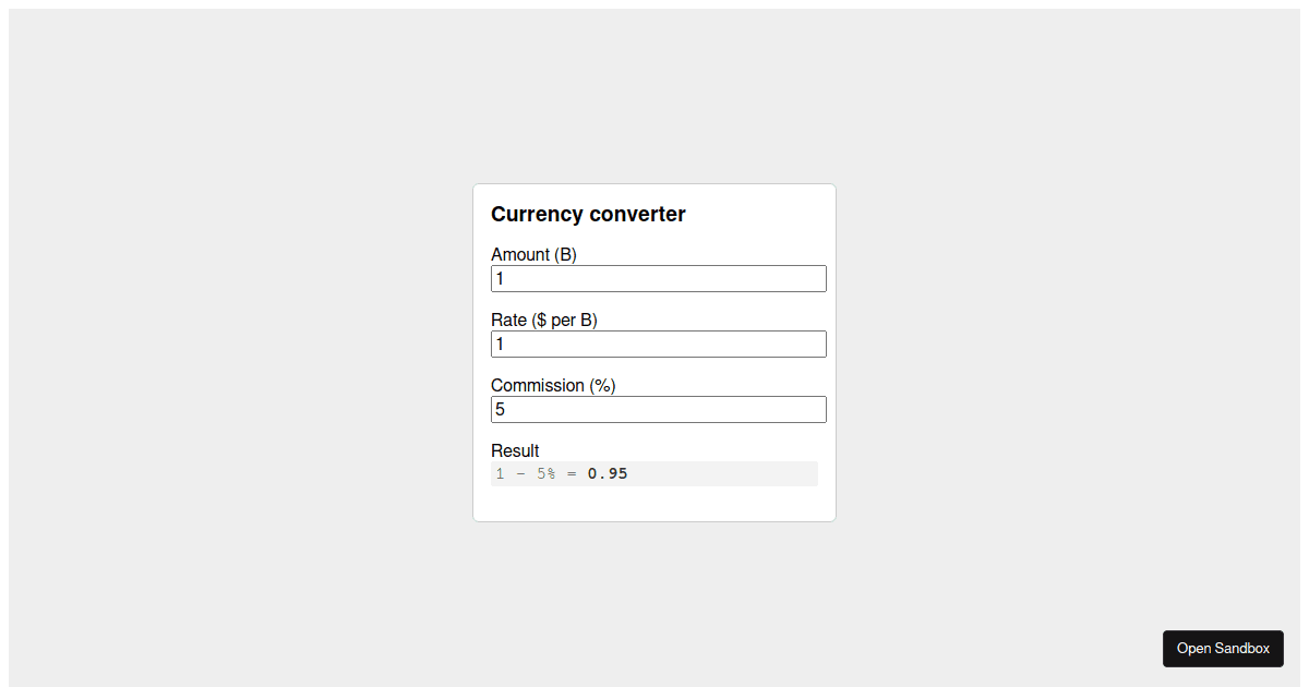 Simple Currency Converter - Codesandbox Simple Currency Converter - Codesandbox