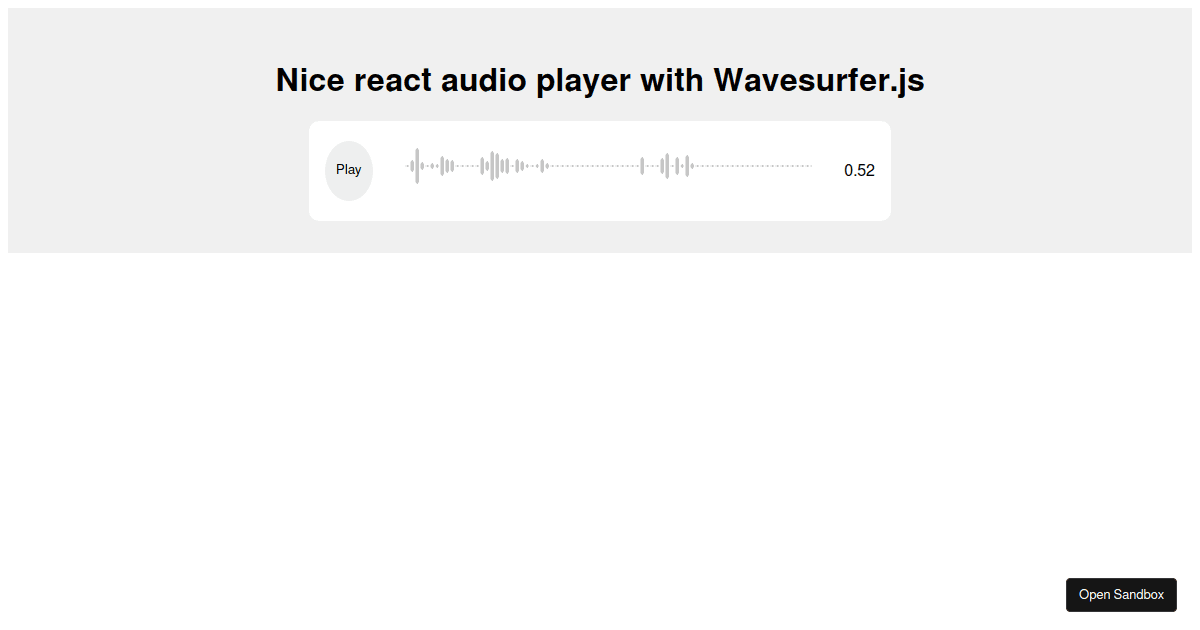 wavesurfer-player - Codesandbox