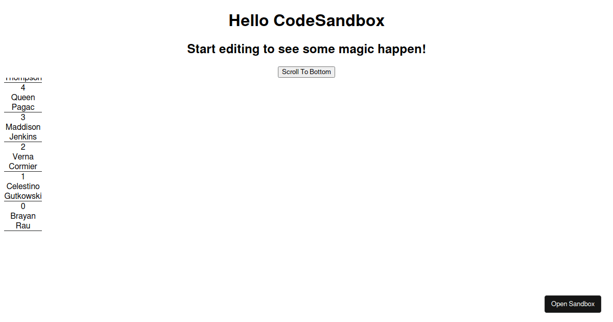 Inverse Infinite Scroll (forked) - Codesandbox