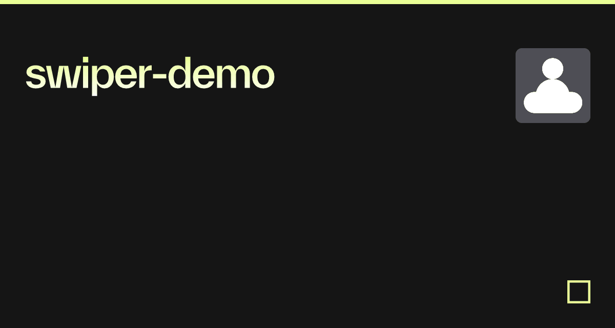 swiper-demo - Codesandbox