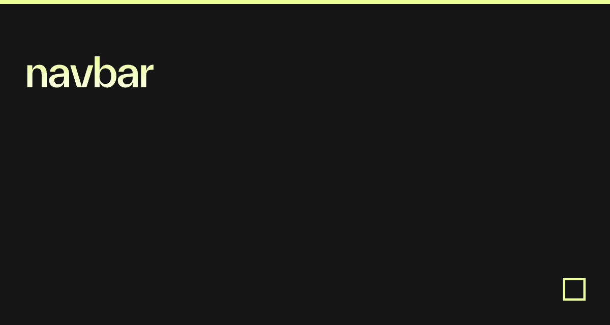 navbar - Codesandbox