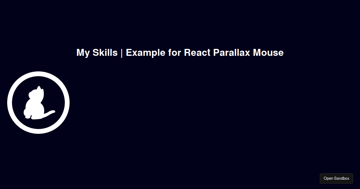 React Parallax Mouse Example Forked Codesandbox