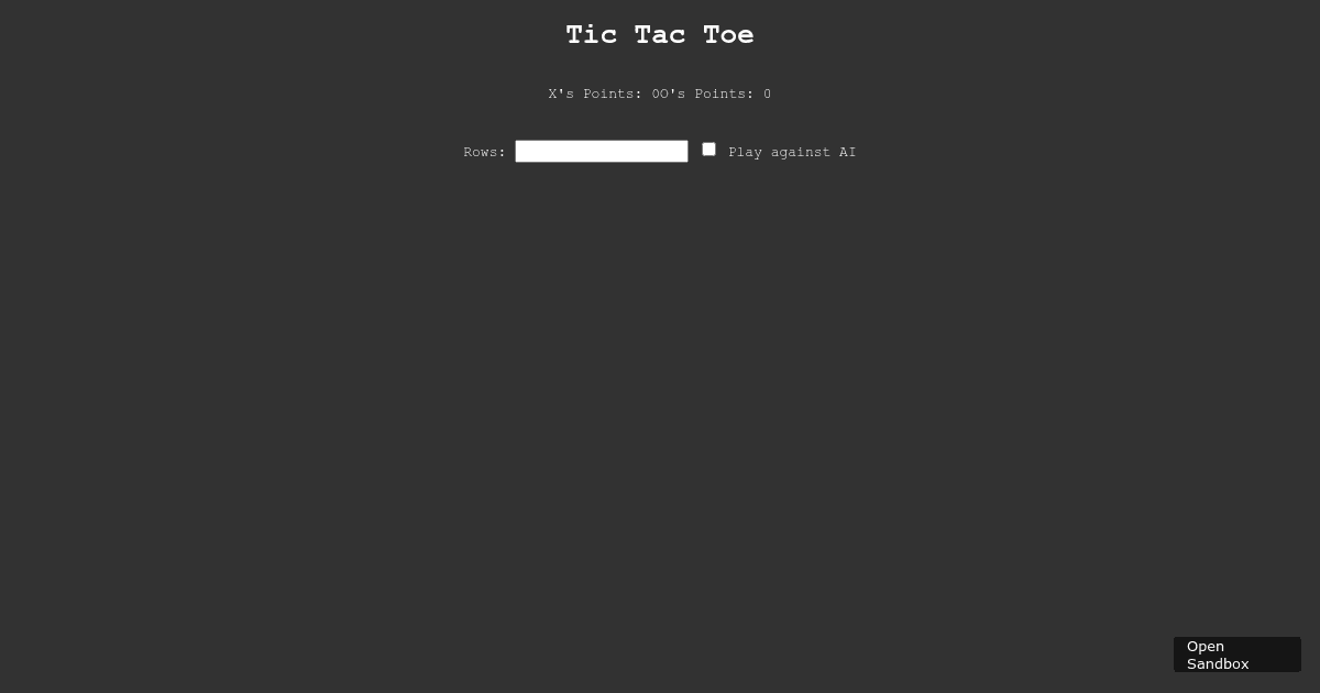tic-tac-toe - Codesandbox