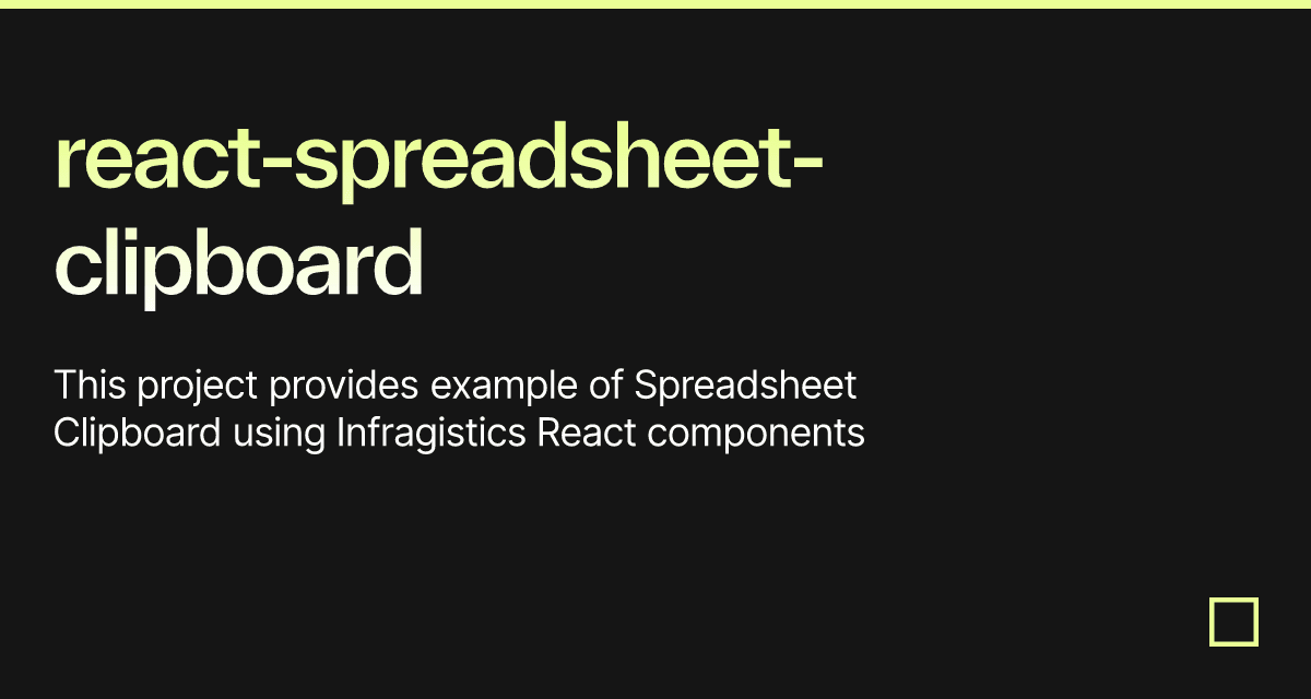 react-spreadsheet-clipboard - Codesandbox