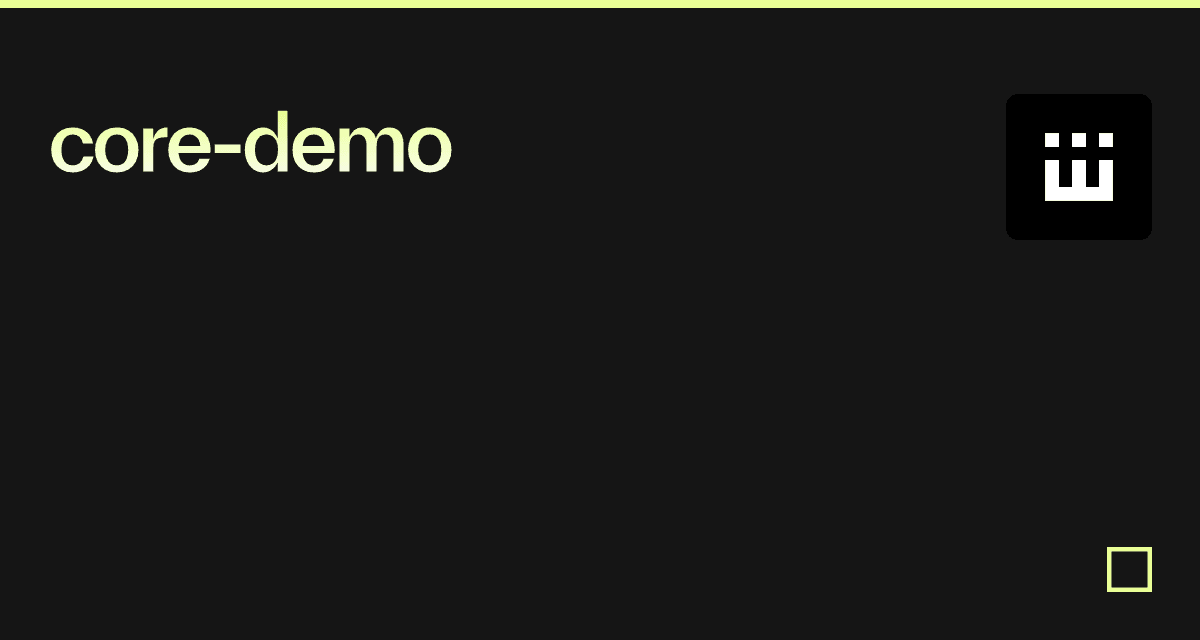 core-demo - Codesandbox