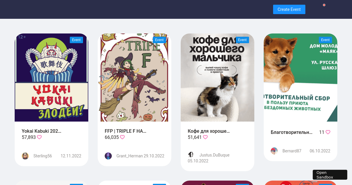 events-app - Codesandbox