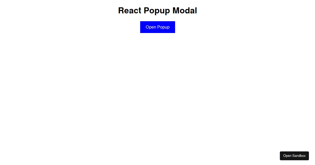 React Optin Popup Component - Codesandbox React Optin Popup Component - Codesandbox