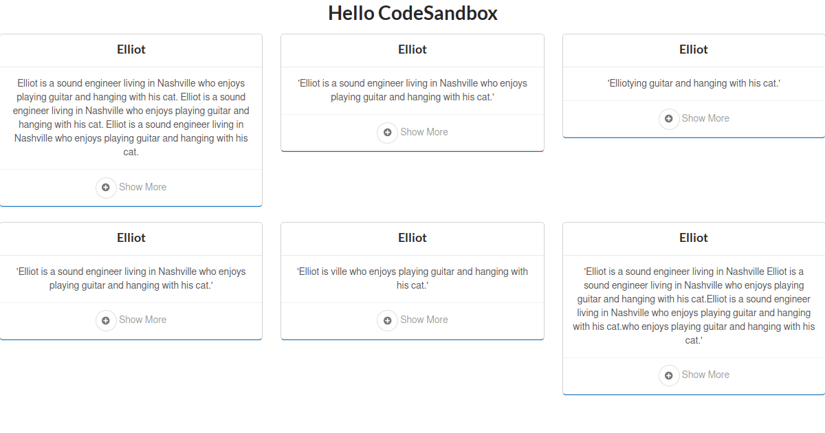 Semantic-UI - Card Extra Content Toggle - Codesandbox