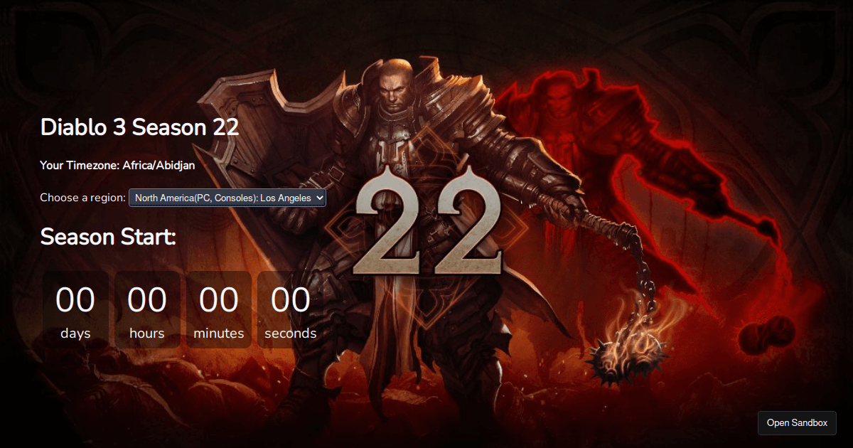 diablo-3-season-countdown - Codesandbox