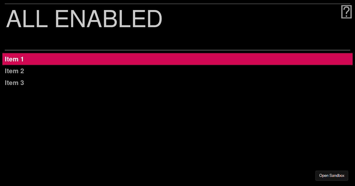 ActivityPanels disabled key nav - Codesandbox