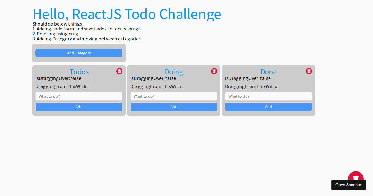 dragNdrop - Codesandbox