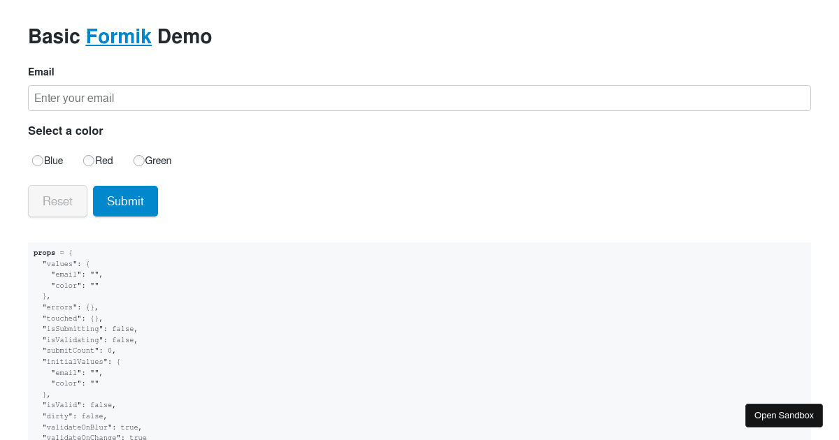 Formik 2 Checkbox Group - Codesandbox