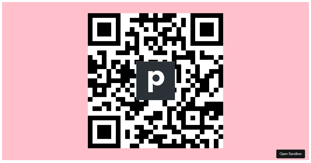 easy QR code with logo - Codesandbox