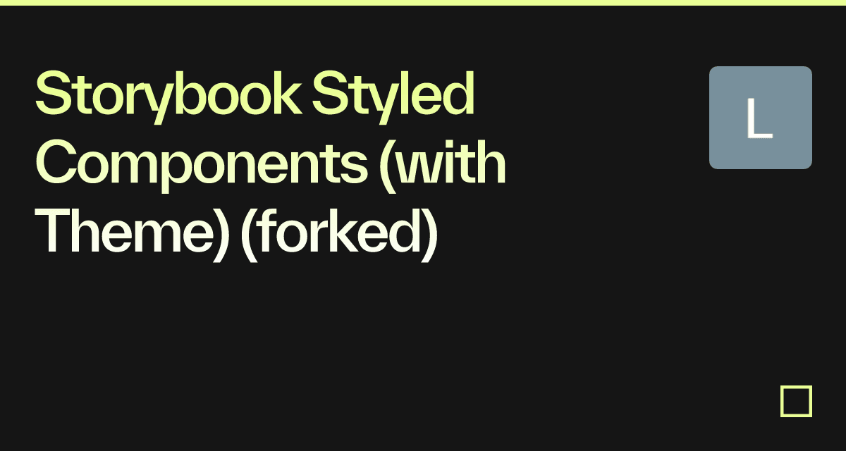 Storybook Styled Components With Theme Forked Codesandbox