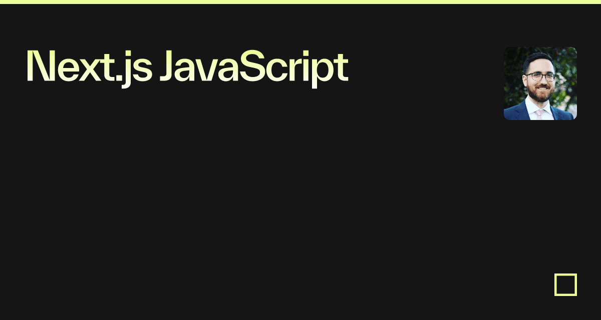 Next.js JavaScript - Codesandbox