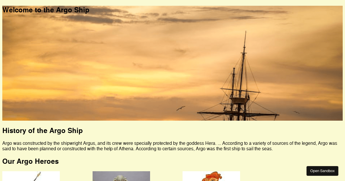 WCS Argo Base Training - Codesandbox