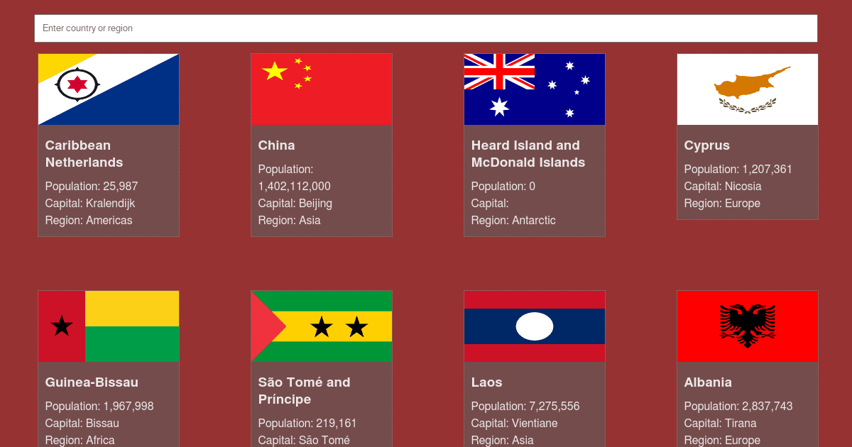 countries - Codesandbox