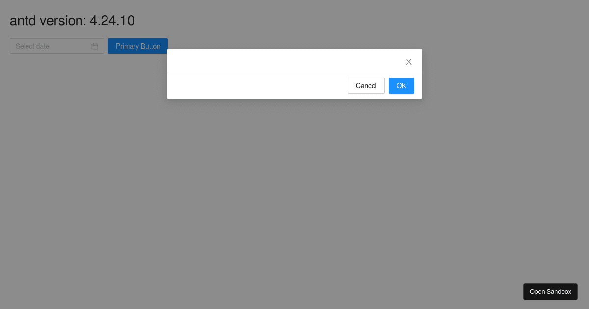 antd reproduction template (forked) - Codesandbox