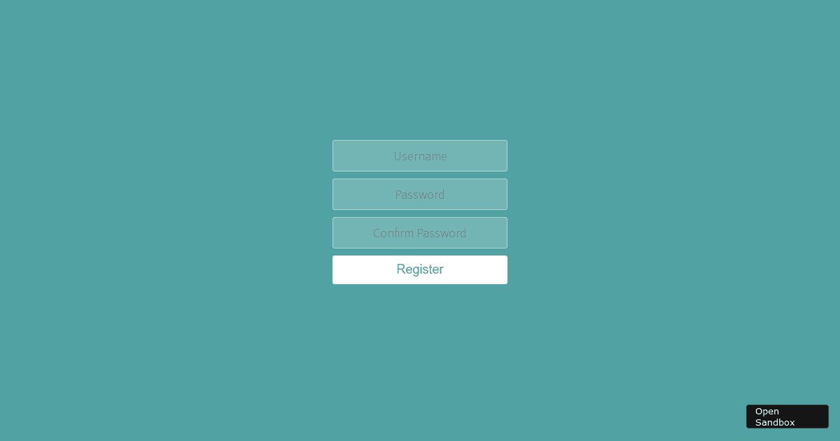 React Forms Codesandbox