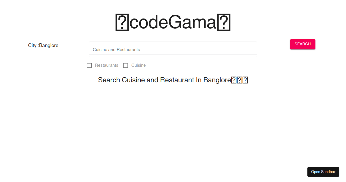 codegama - Codesandbox