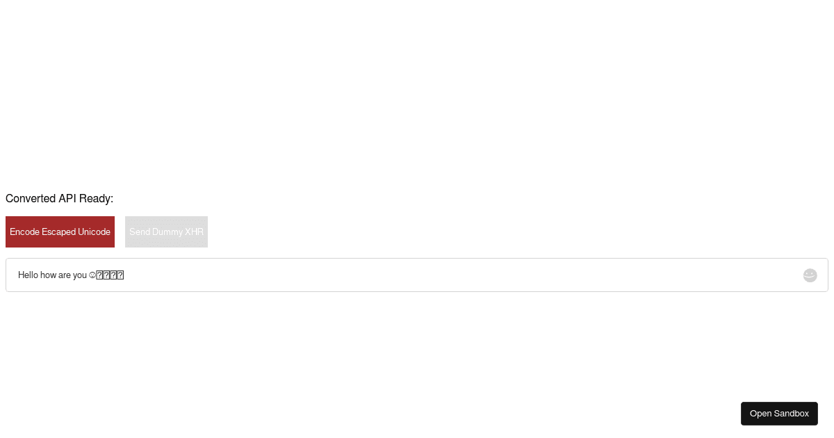 Unicode Emoji Parsing - Codesandbox