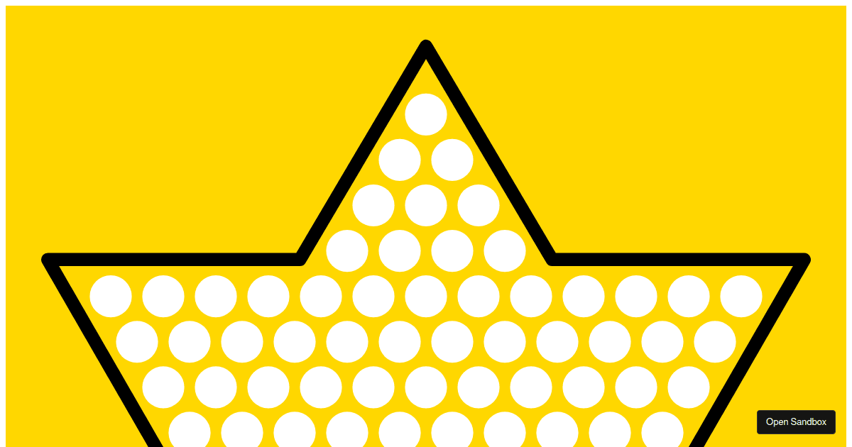 Chinese checker board(svg) - Codesandbox