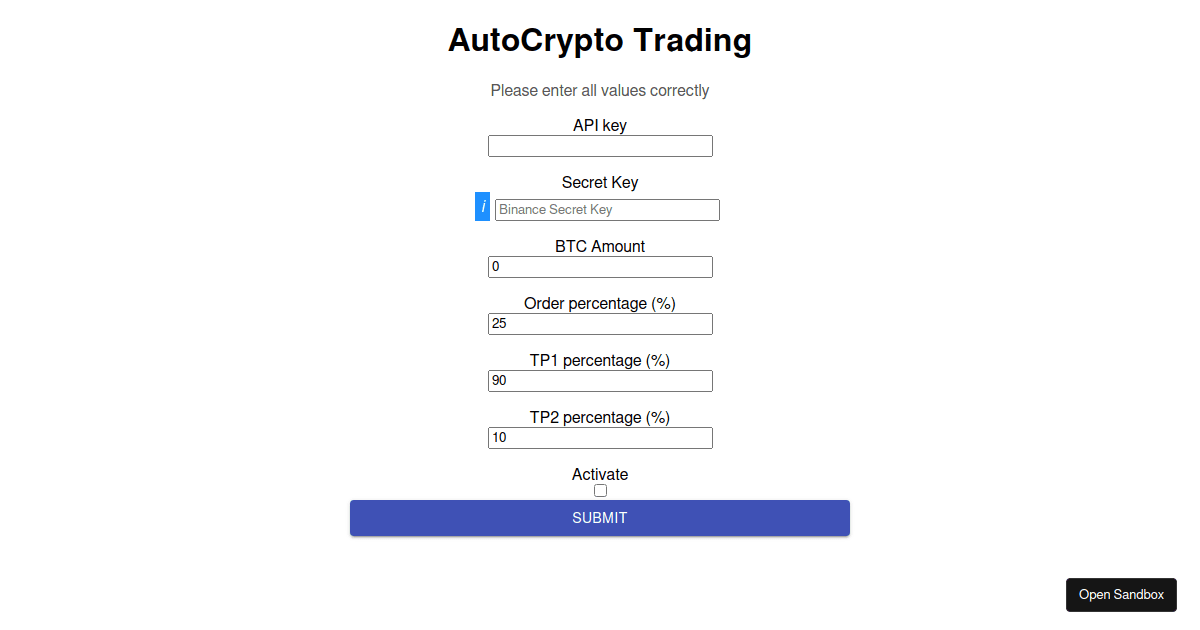 working version - Codesandbox