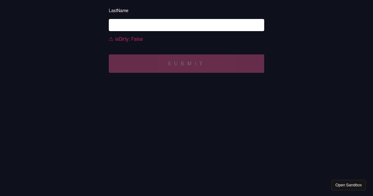 React Hook Form - useForm Template (forked) - Codesandbox