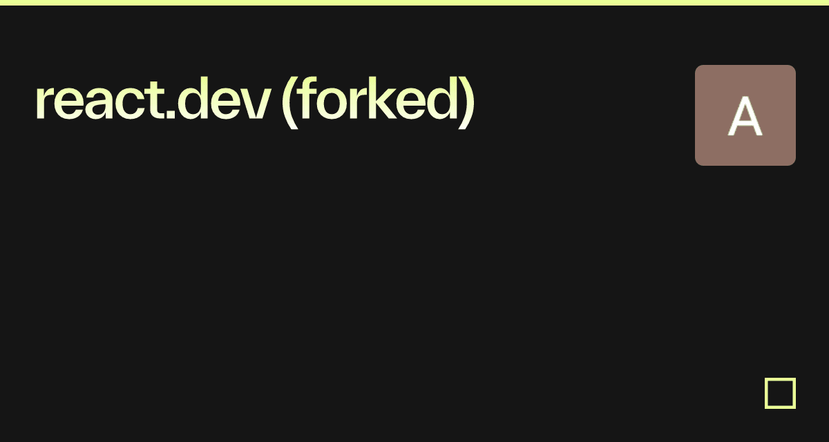 react.dev (forked) - Codesandbox