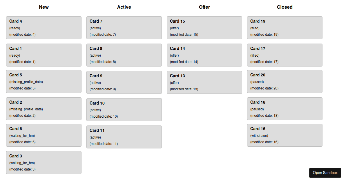 dnd-kit experiment - Codesandbox