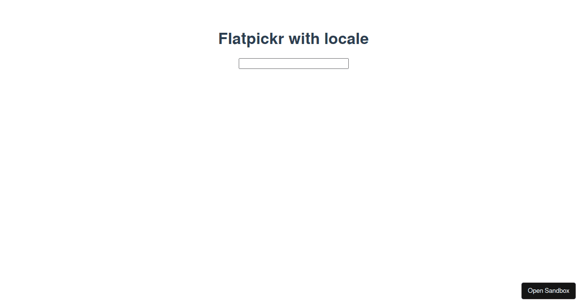 Vue Flatpickr Codesandbox