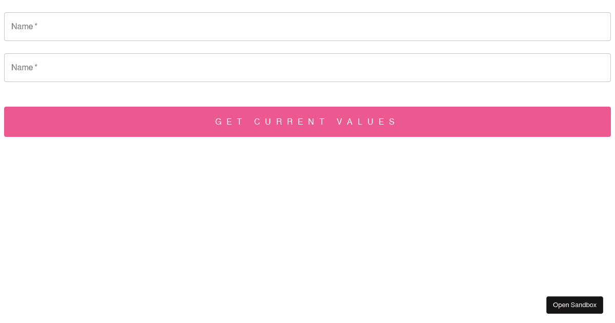 React Hook Form Get Form Values Codesandbox
