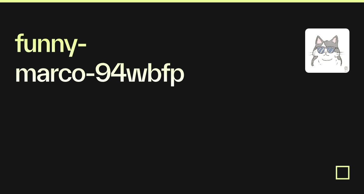 funny-marco-94wbfp - Codesandbox