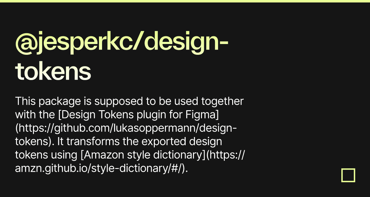 @jesperkc/design-tokens - Codesandbox