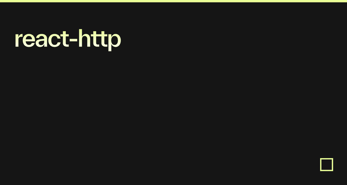 react-http - Codesandbox