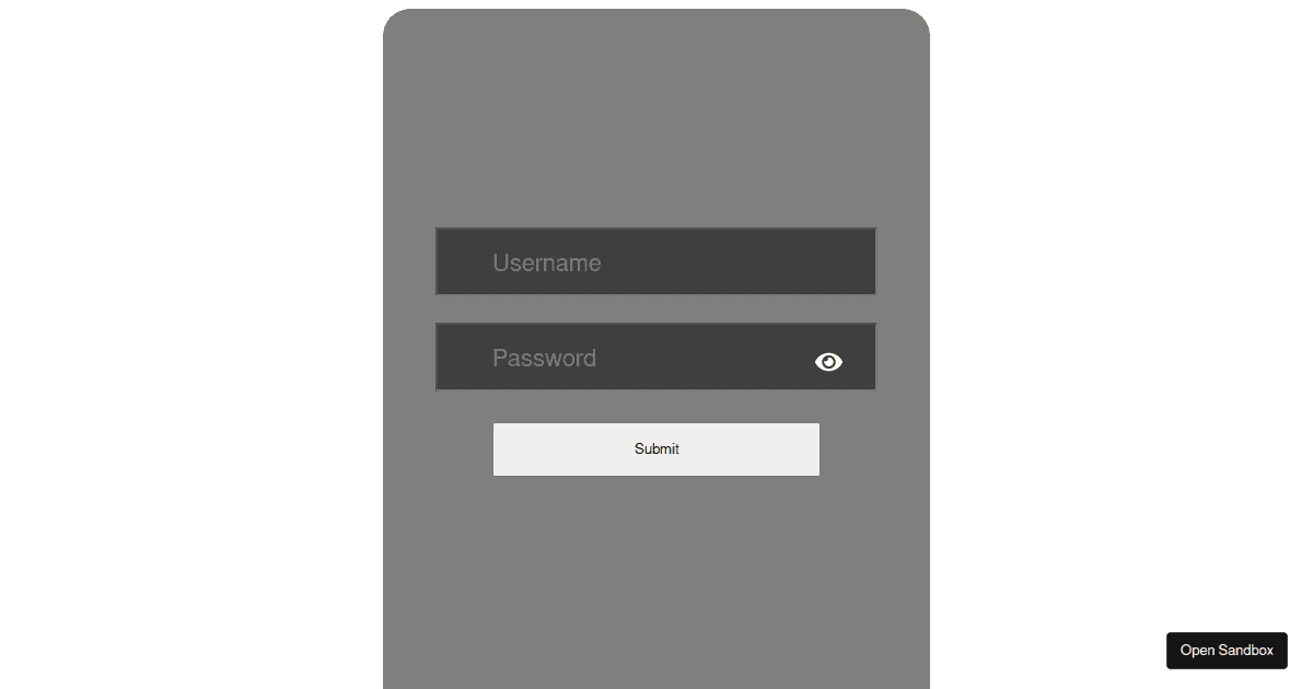 Showhide Password On Toggle In React Hooks Codesandbox