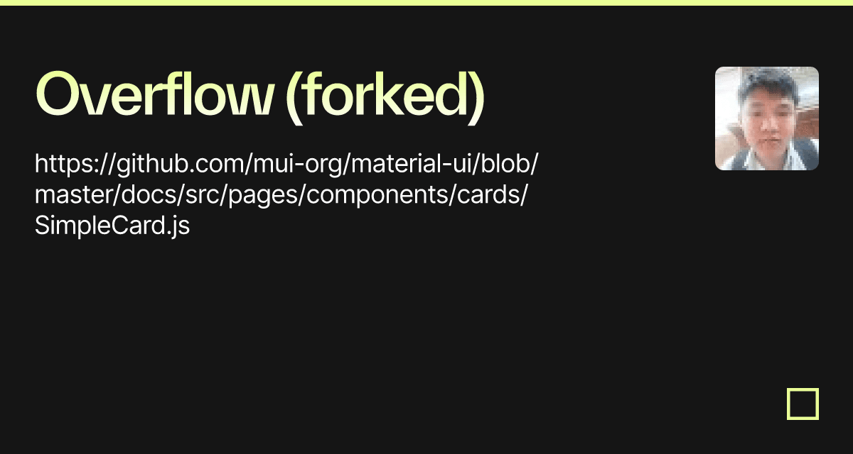 Overflow (forked) - Codesandbox