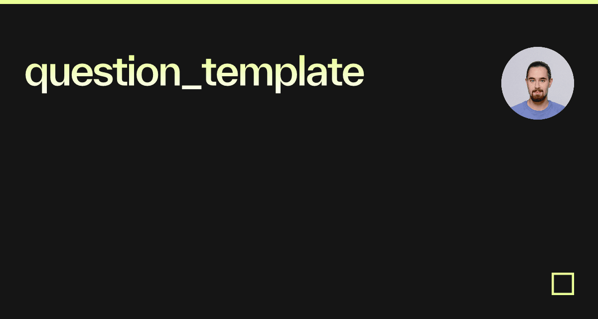 question_template - Codesandbox