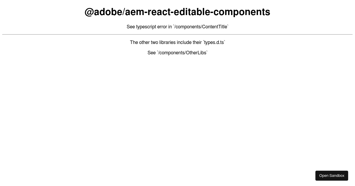 Aem React Editable Components Forked Codesandbox