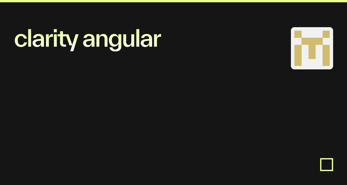 clarity angular - Codesandbox