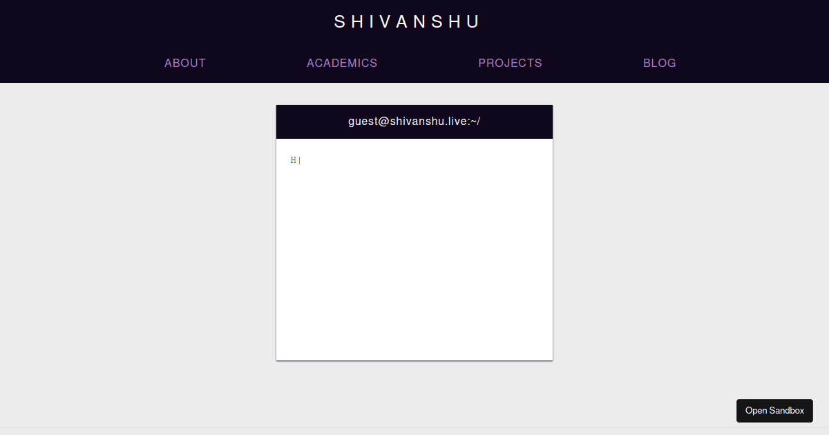 Portfolio - Codesandbox