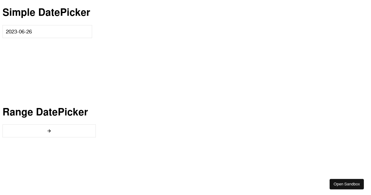 React Datepicker (forked) - Codesandbox